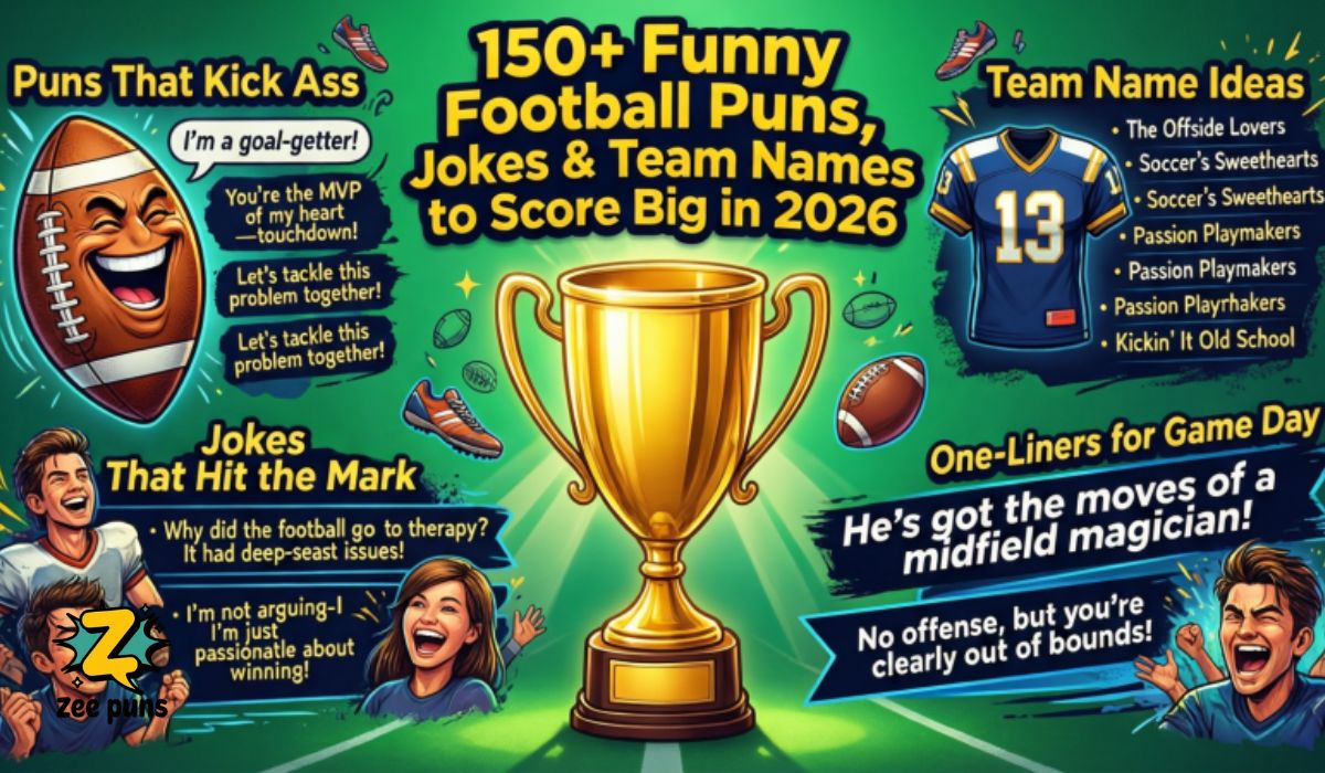 150+ Funny Football Puns, Jokes & Team Names to Score Big in 2026